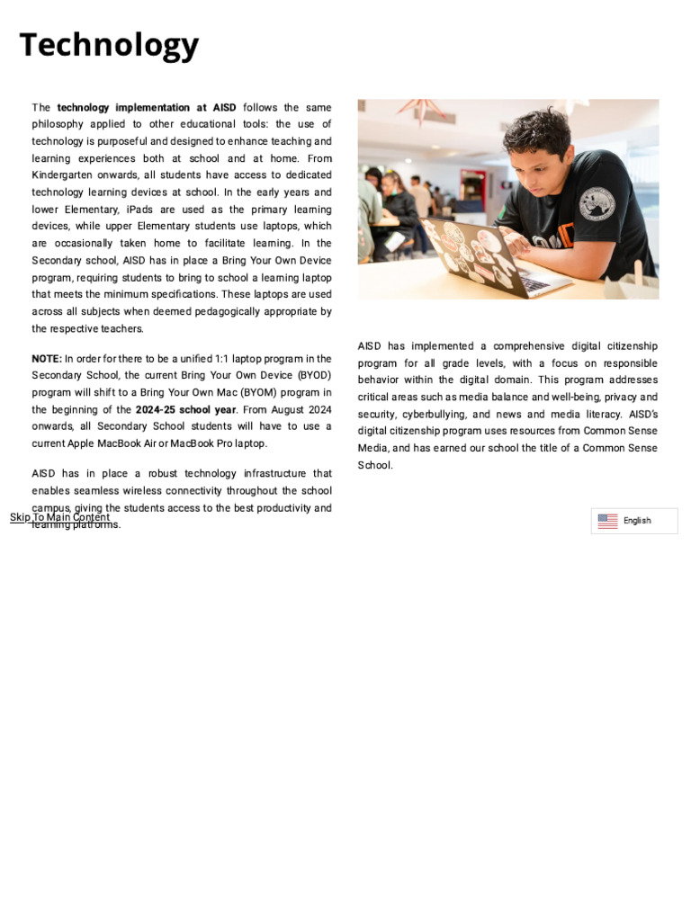 Technology - American International School Dhaka | PDF