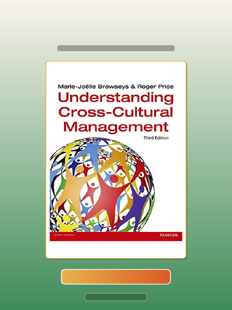 Understanding CrossCultural Management 3rd Edition MarieJoelle Browaeys ...