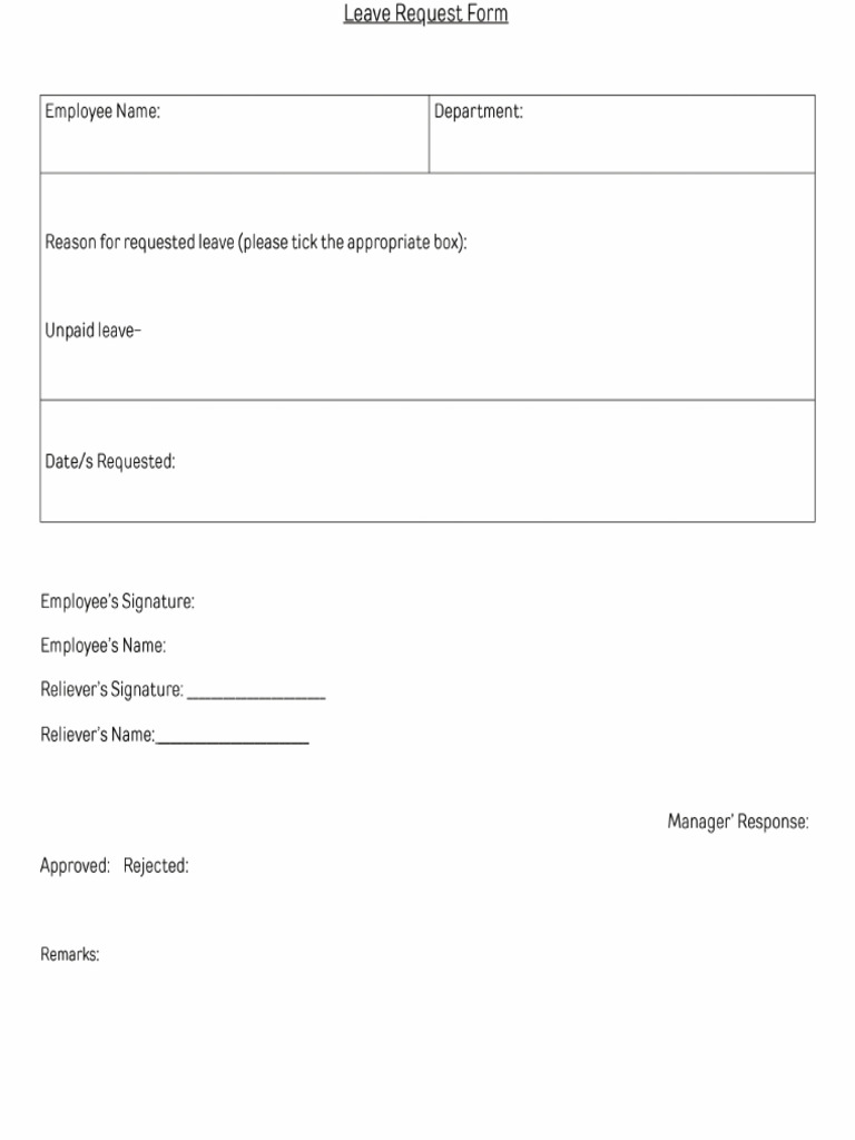 Leave Request Form | PDF