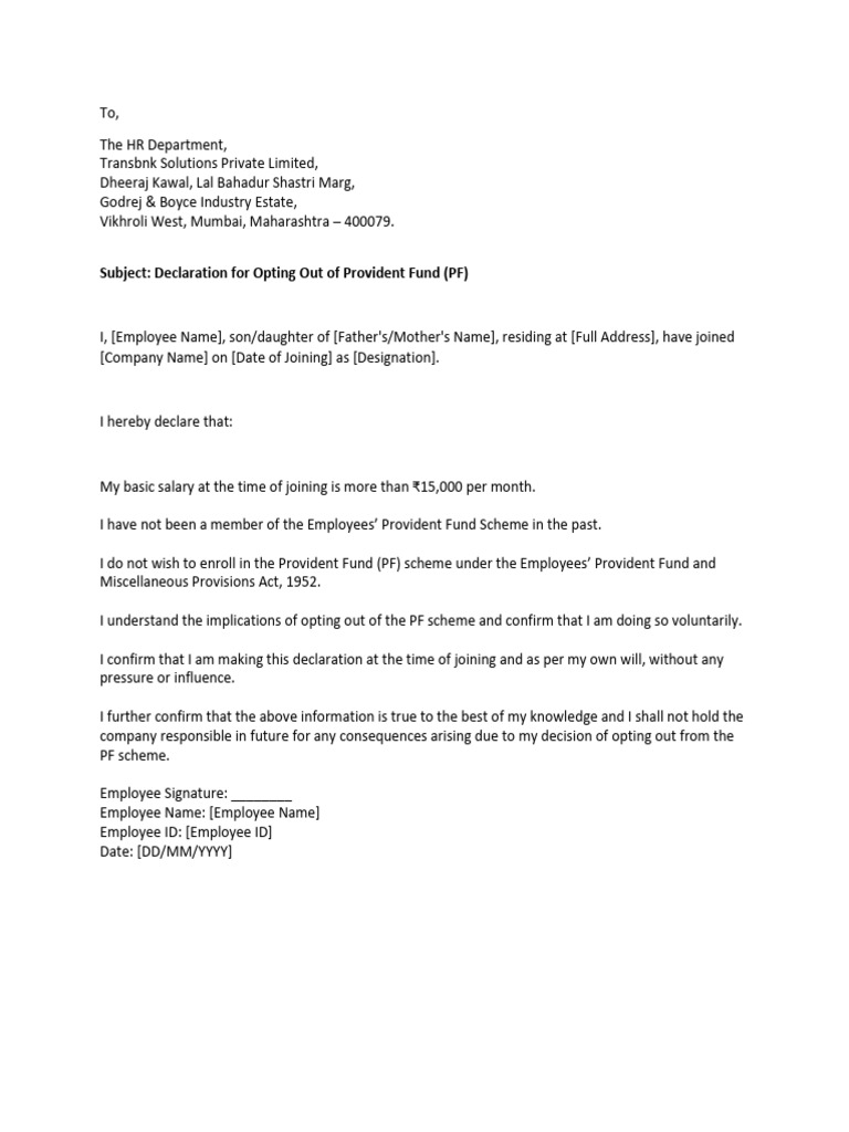 PF Consent Form | PDF