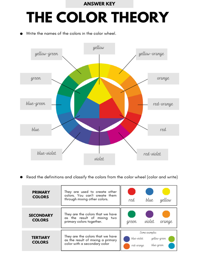 Color Theory Worksheet | PDF