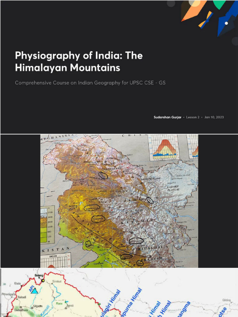 Physiography of India the Himalayan Mountains No Anno | PDF