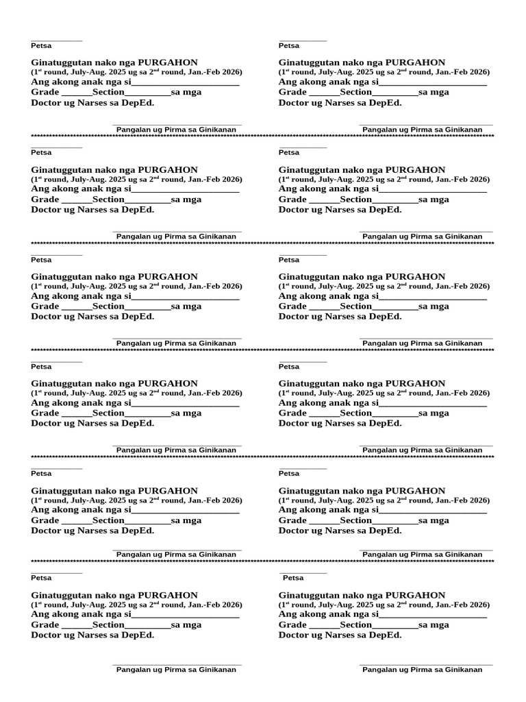 Deworming Consent | PDF
