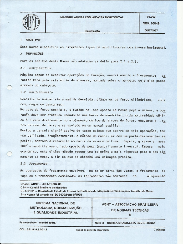 Mandrilhadora Horizontal | PDF