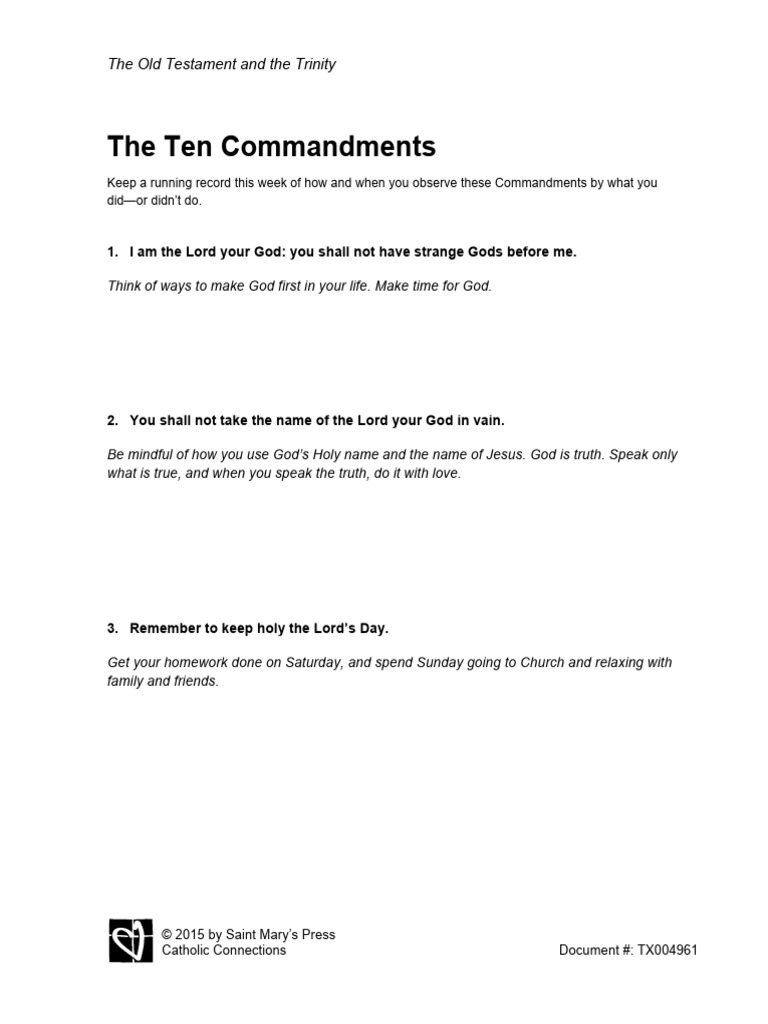 The 10 Commandments Explained | PDF | Ten Commandments | Abrahamic ...