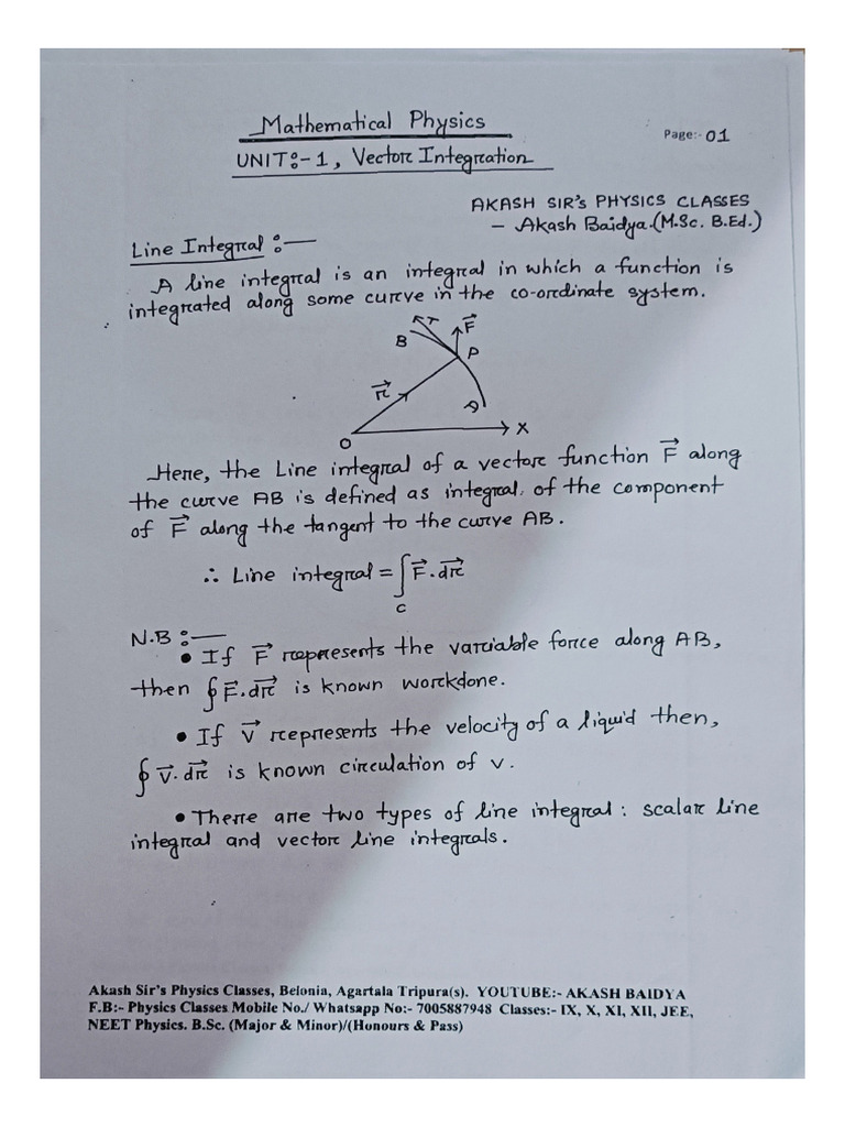 Vector Integration Pdf