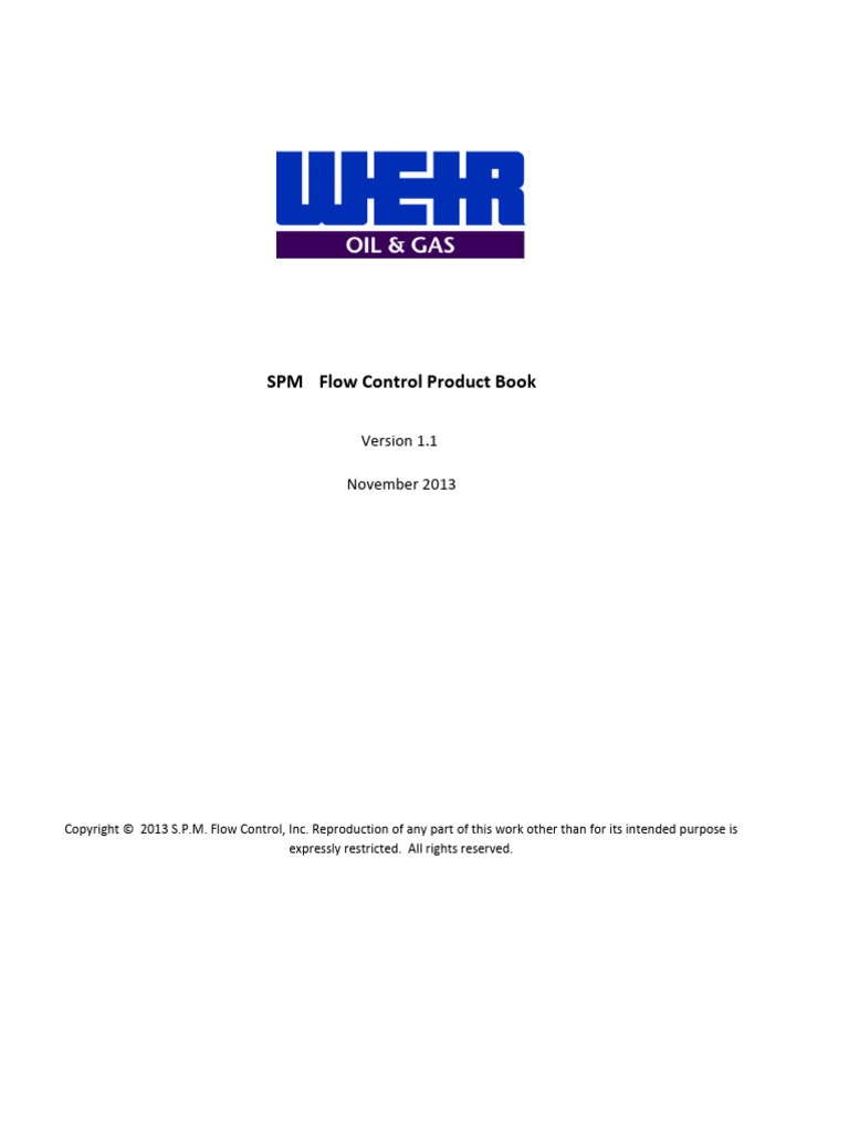 YWNFM Weir SPM Flow Control Product Book English | PDF | Valve | Actuator