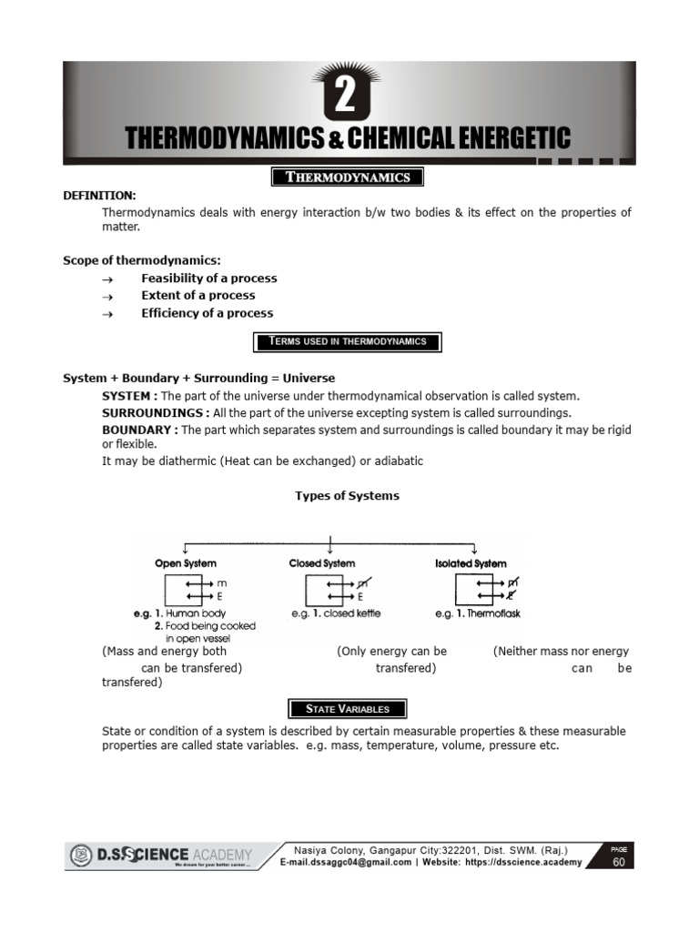 Thermodynamics & Chemical Kinetics Notes | PDF | Entropy | Heat