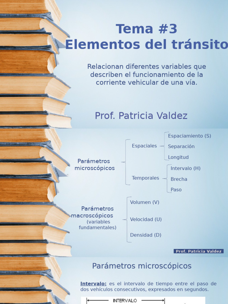 Tema 3. Elementos Del Tránsito | PDF | Tráfico | Velocidad
