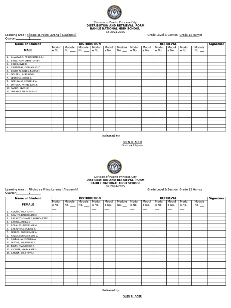 Distribution and Retrieval Modules | PDF