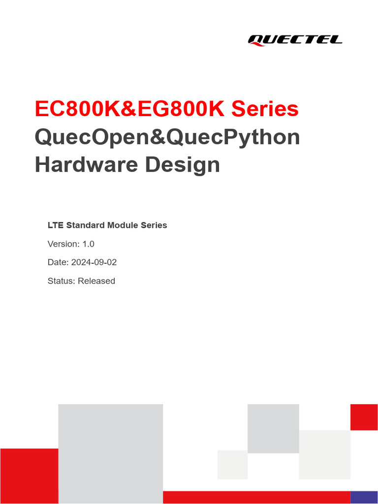 Quectel EG800K Series QuecOpen Hardware Design | PDF | Copyright | Power Supply