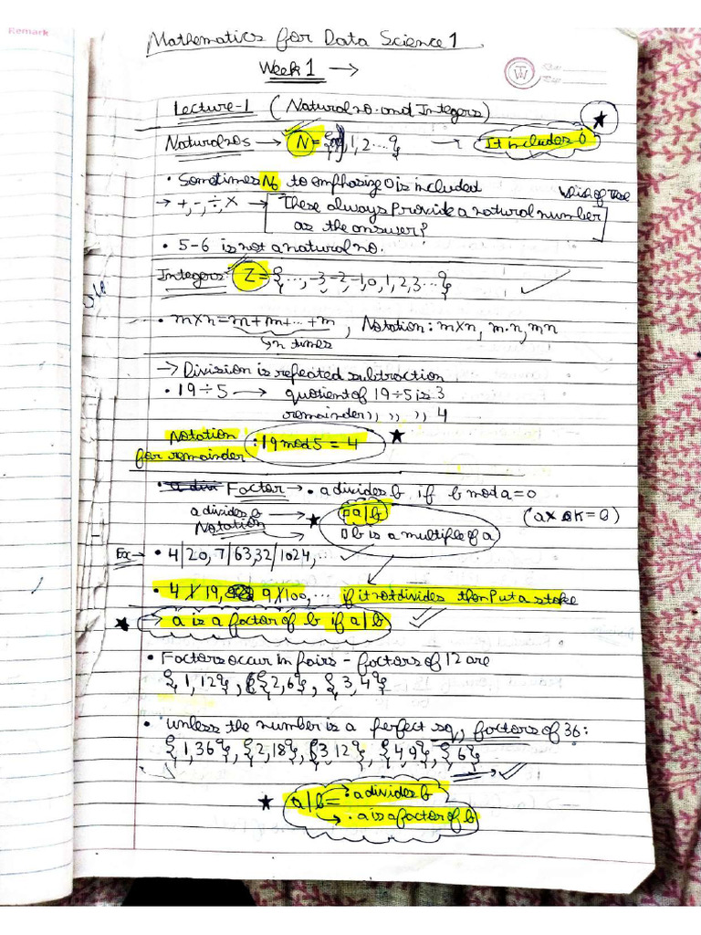 Maths 1 Long Notes With All Highlighted Concepts - Compressed | PDF