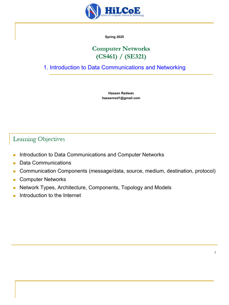 Introduction to Data Communication | PDF | Computer Network ...
