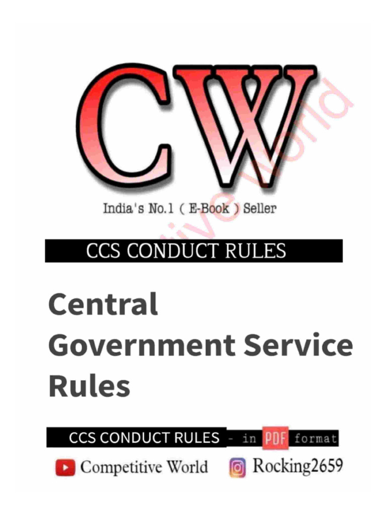 Ccs Conduct Rules (1964) | PDF | Employment | Civil Service