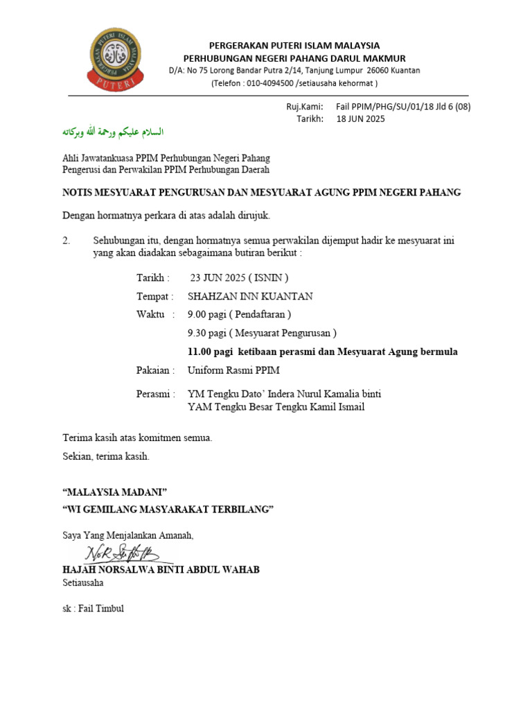 Notis AGM 2025 | PDF