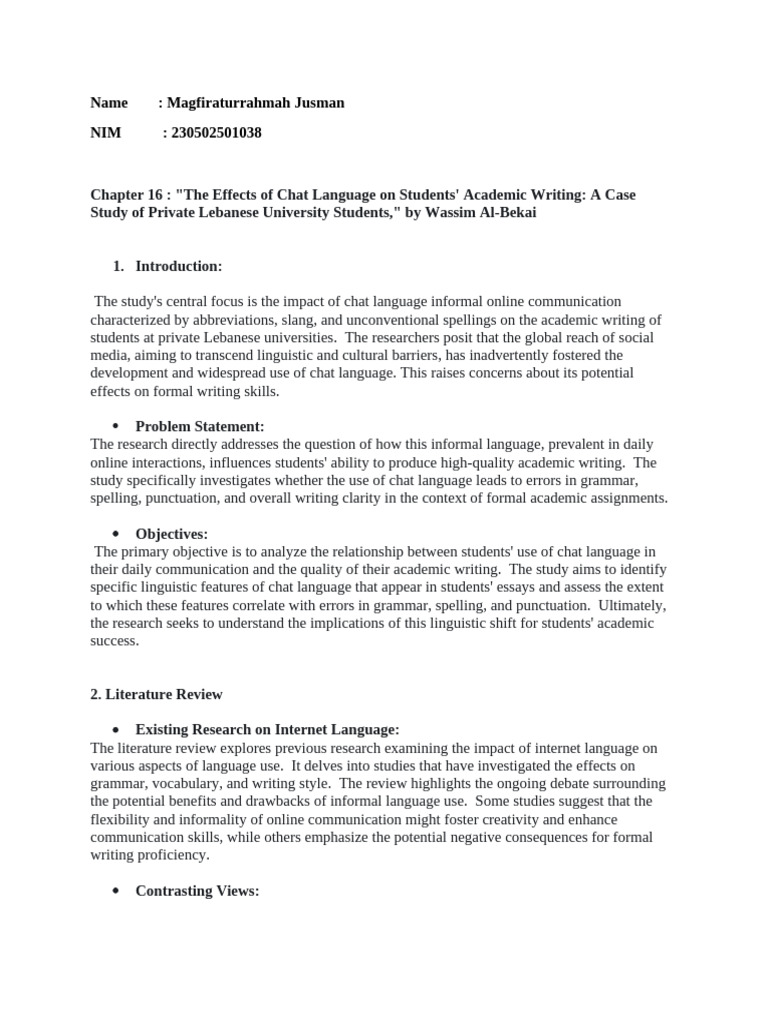 Magfiraturrahmah Jusman - ESP Chapter 16 | PDF | English Language | Communication