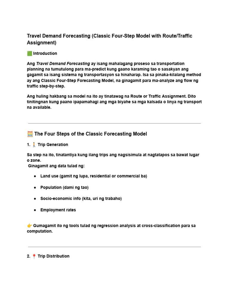 Traffic Assignment - All-or-Nothing Method | PDF | Equations | Traffic