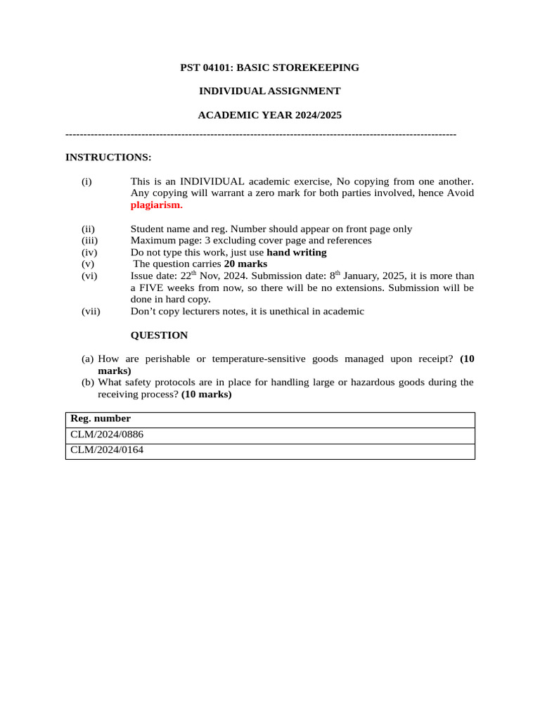 Individuals Assignments 11 | PDF