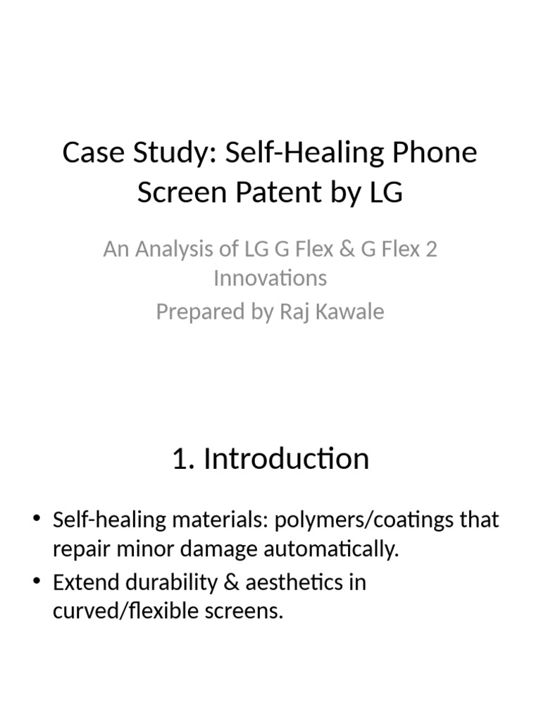 LG Self Healing Screen Presentation | PDF