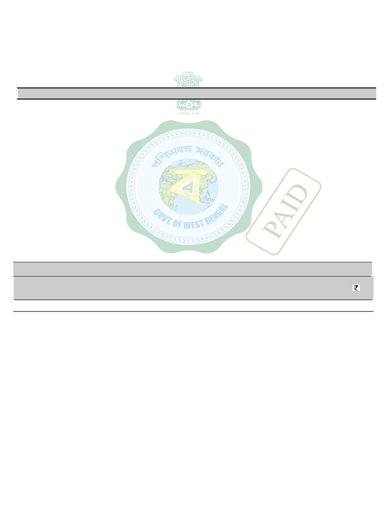 West Bengal e-Challan Payment Receipt | PDF