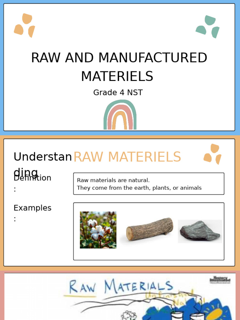 Raw and Manufactured | PDF