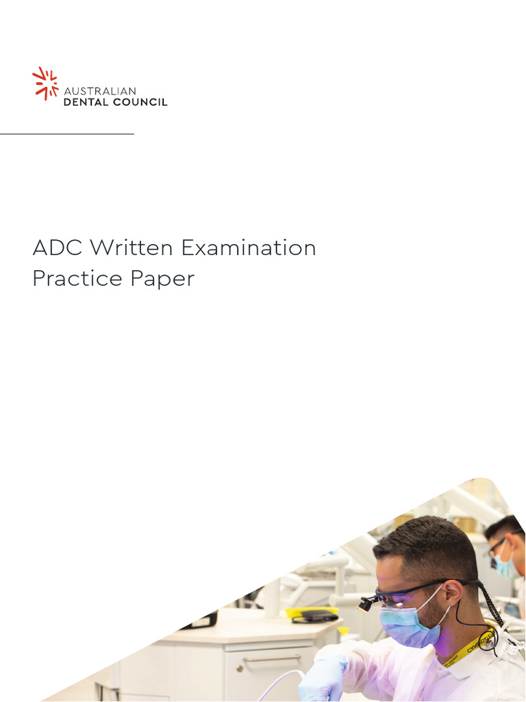 ADC Practice Paper 2025 | PDF | Medical Imaging | Dentistry Branches