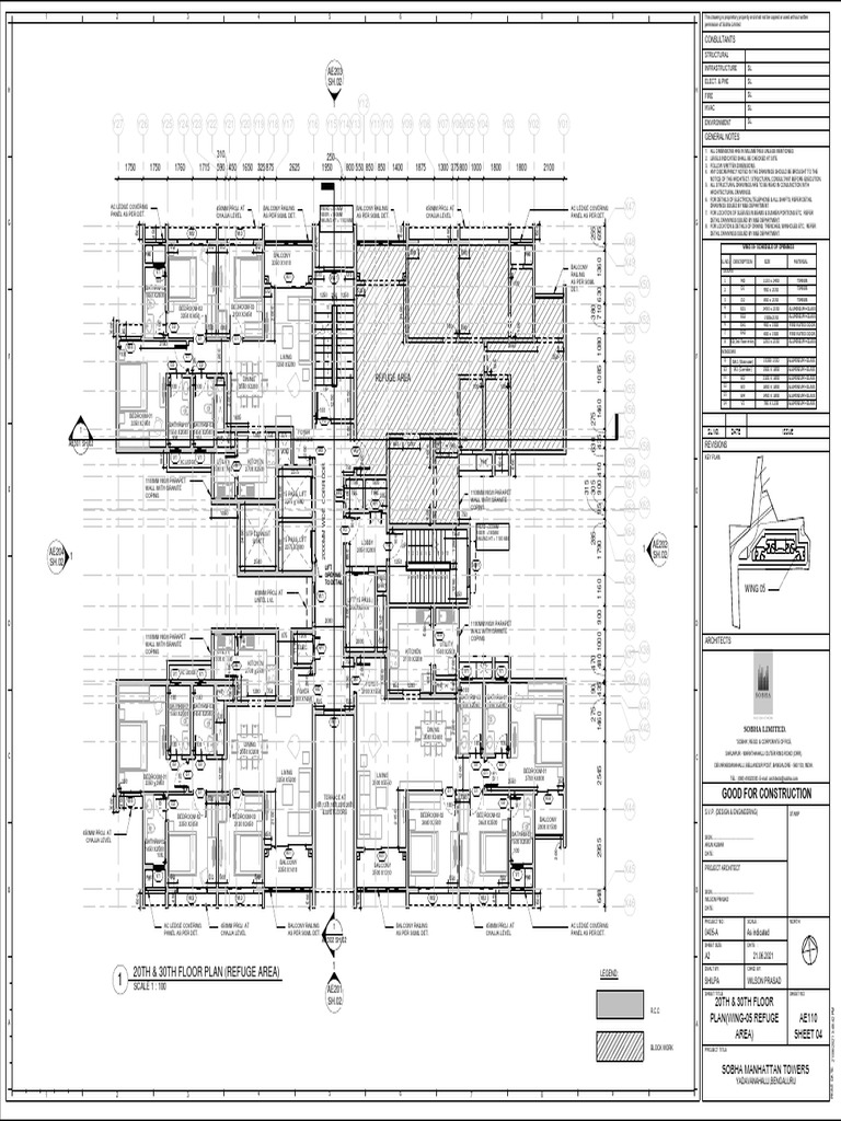 Drawing-0405a-Ae 110 - Wing 05 - 20th&30th Floor Plan (Sheet 04) | PDF