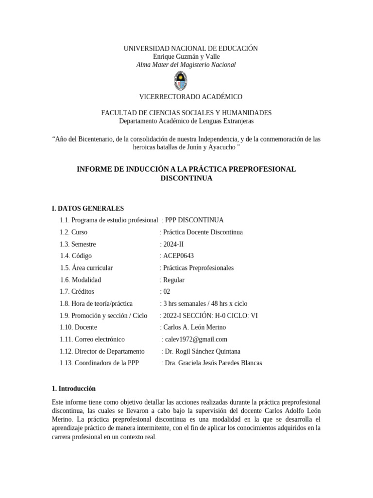 Informe Final de La PPP | PDF | Planificación | Enseñando