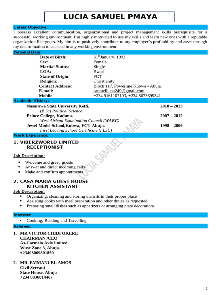 Lucia Samuel Pmaya | PDF