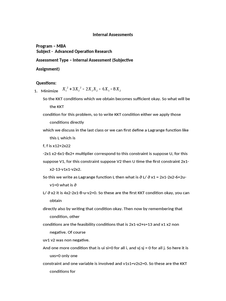 Advanced Operation Research-Assignment | PDF | Markov Chain ...