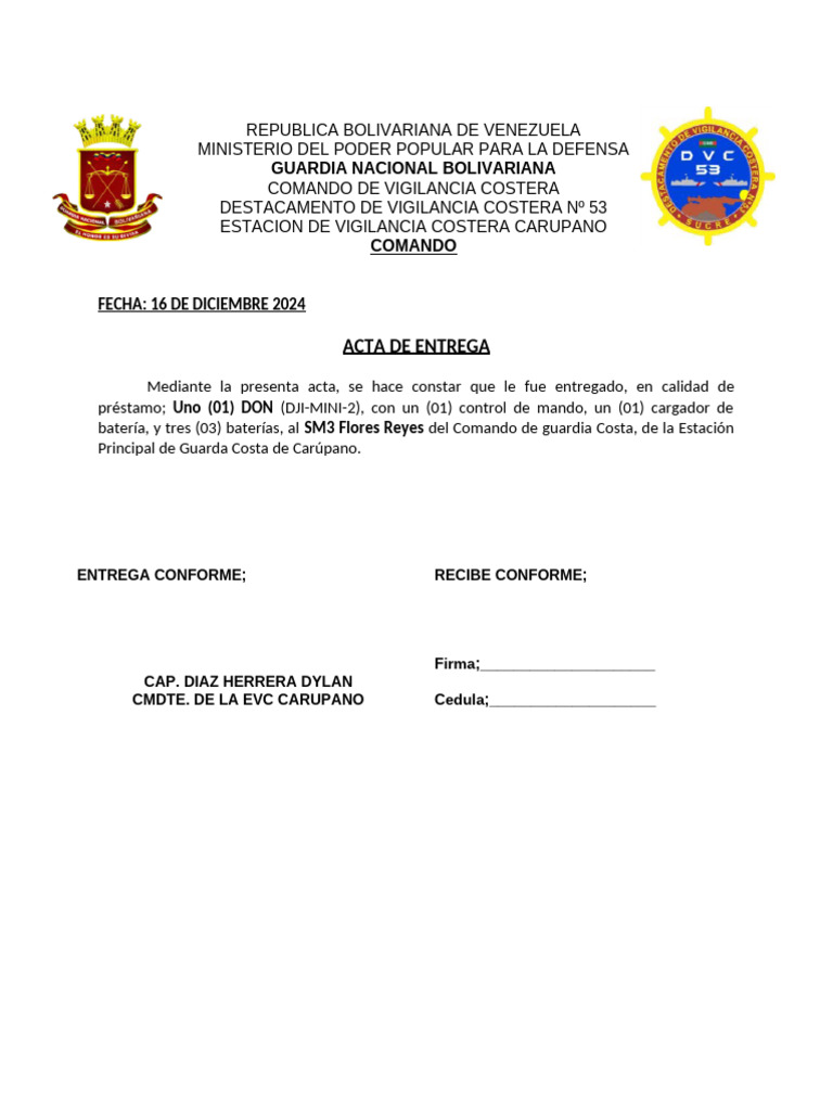 Acta de Entrega3 | PDF