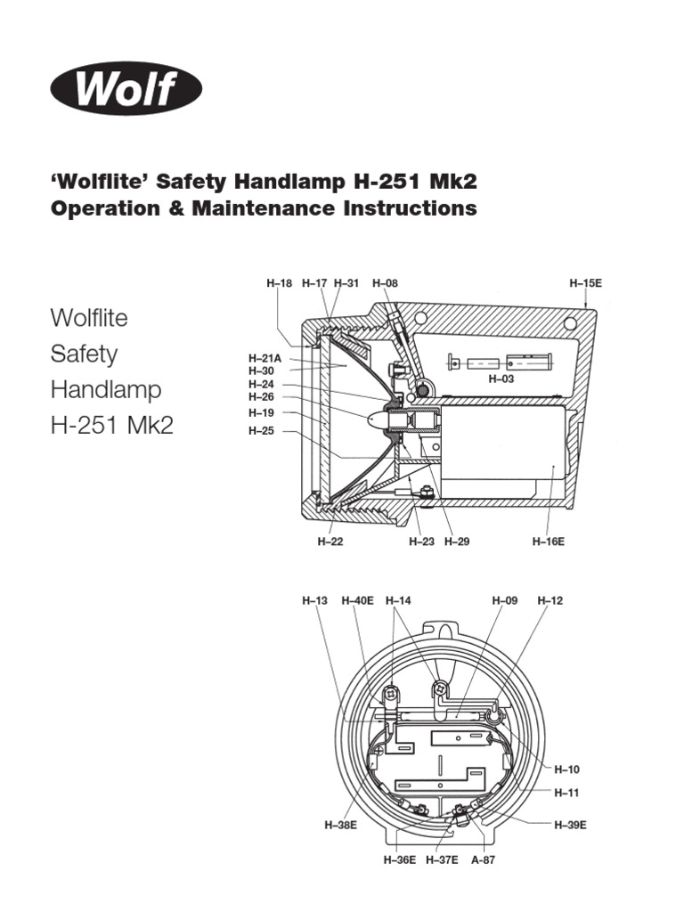 Wolf Safety Wolflite H-251MK2 Instructions H-132 Issue3 | PDF | Battery ...