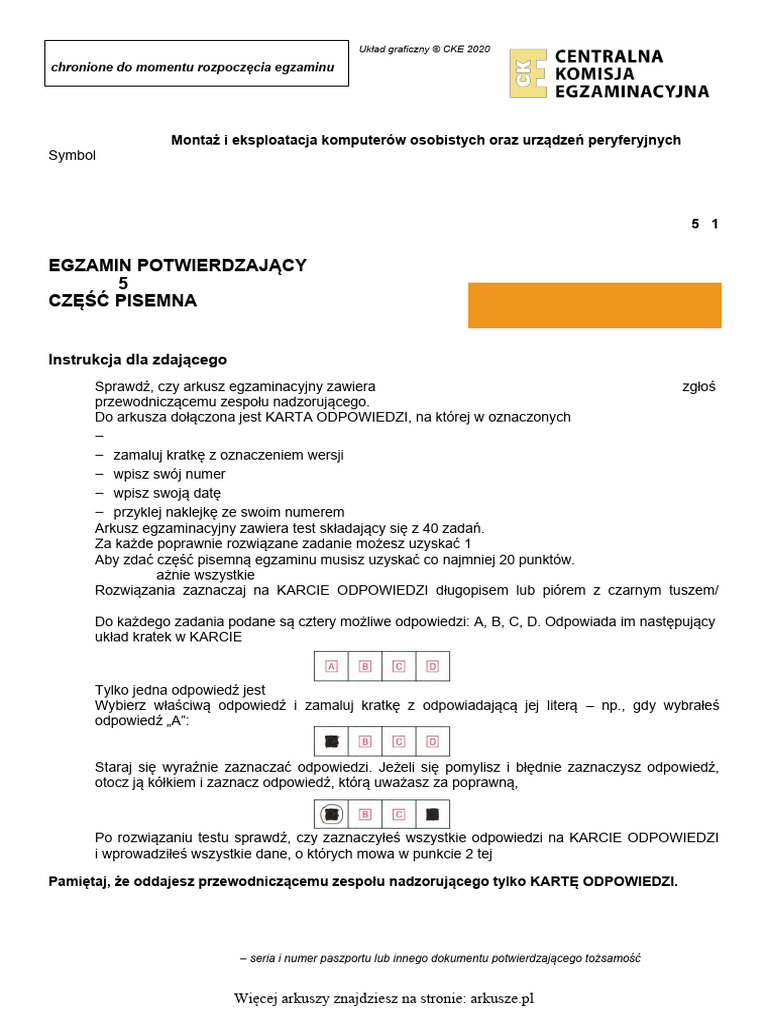 E12 2025 Styczen Egzamin Zawodowy Pisemny | PDF