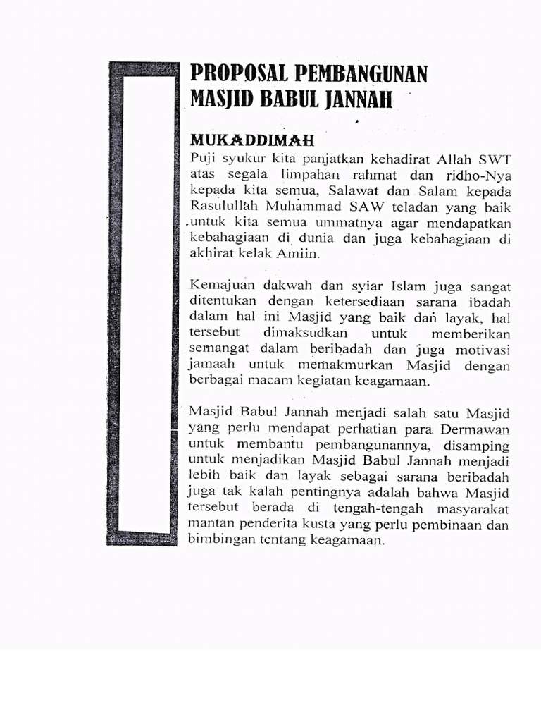 Proposal Babul Jannah | PDF