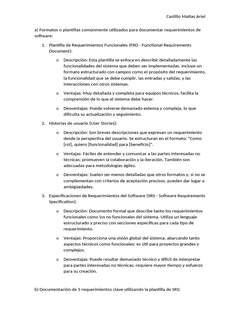 Analisis de Requerimientos tp4 | PDF | Software | Ingeniería de software
