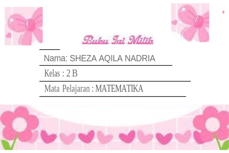 Coklat Imut Dan Lucu Label Nama Buku - Template Oleh Canva | PDF