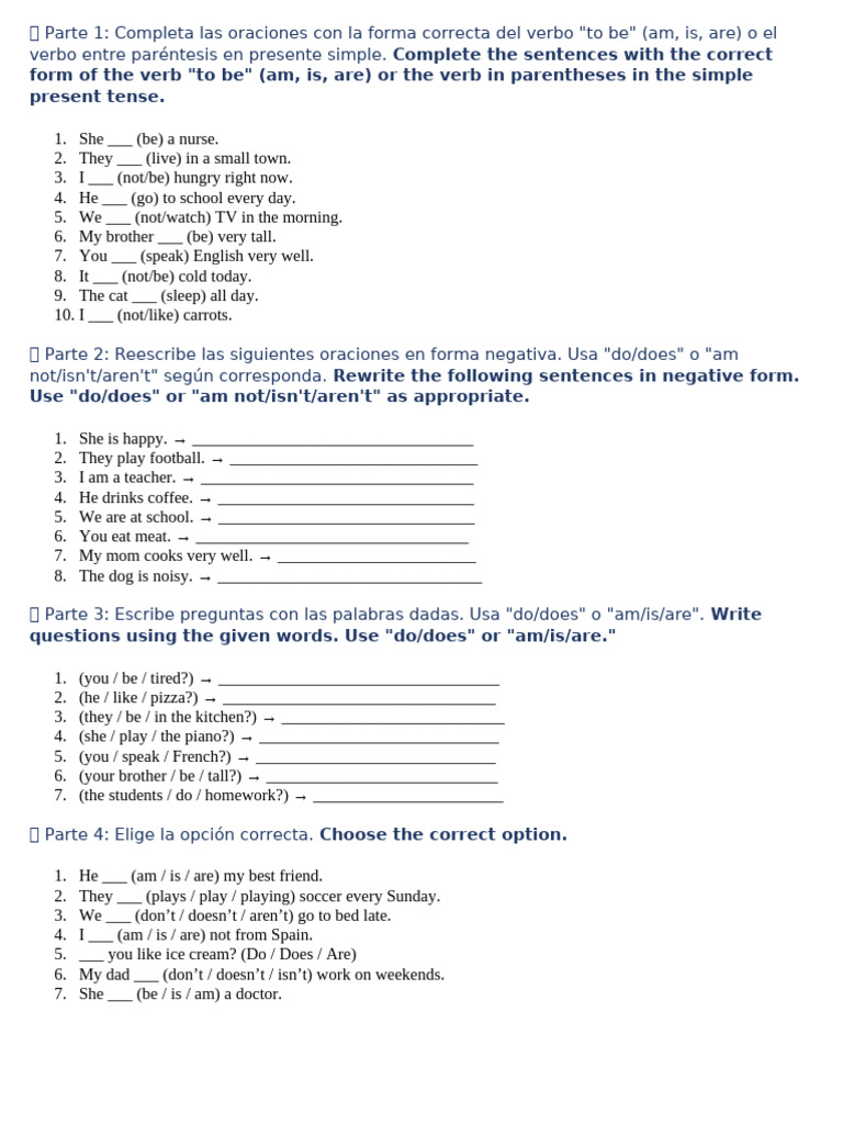 Actividades Present Simple 9no | PDF | Chess Openings | Chess