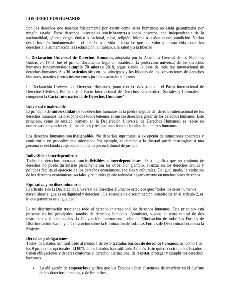 Derechos Humanos y Sexualidad Integral | PDF | Derechos humanos | La ...