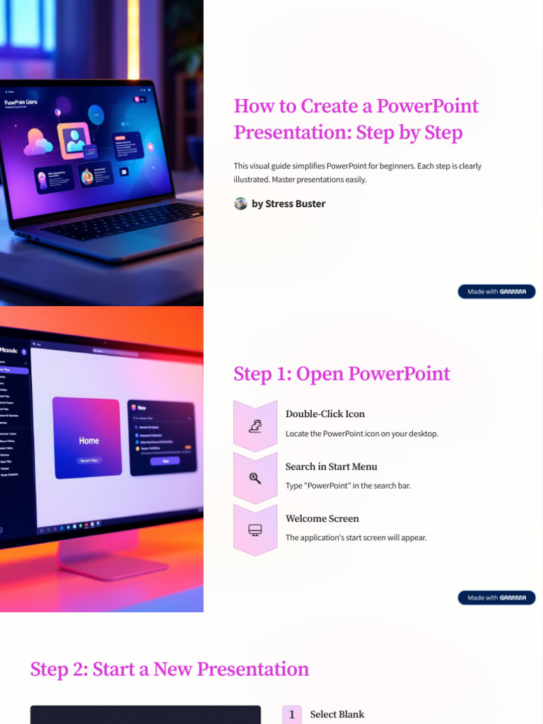 How To Create A PowerPoint Presentation Step by Step | PDF | Icon ...