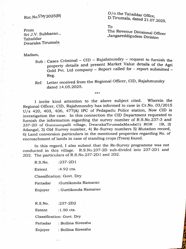 Agrigold Cid Letter | PDF