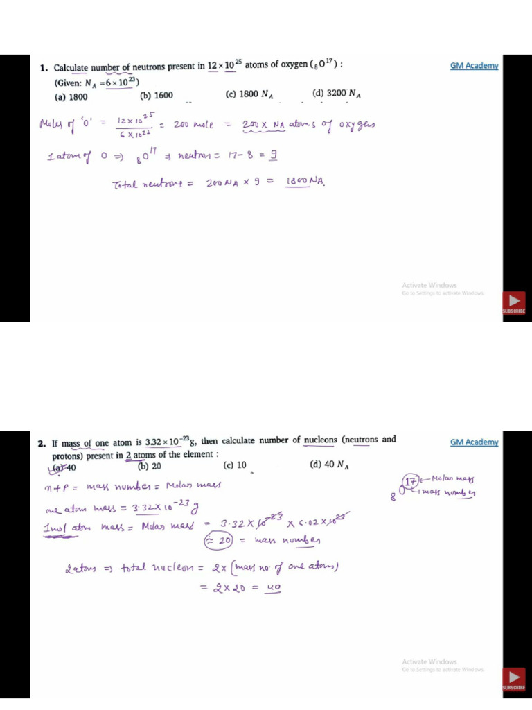 Mole Concept N Avasthi | PDF