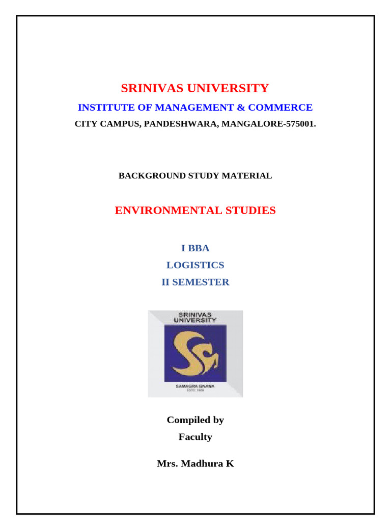 C. Study Material | PDF | Ecosystem | Groundwater