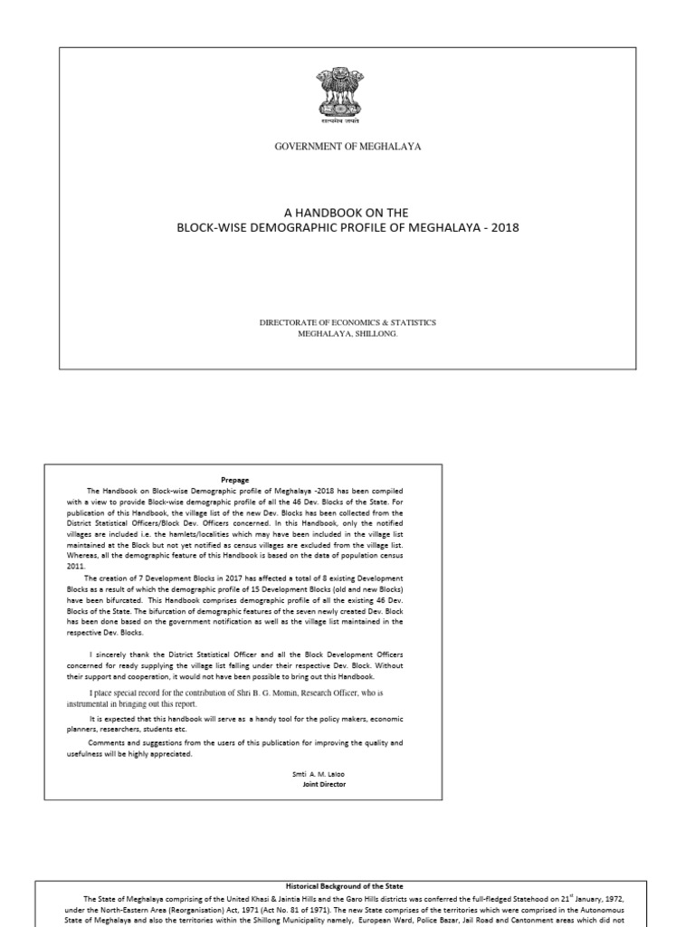 Block-wise Demographic Profile 2018 | PDF