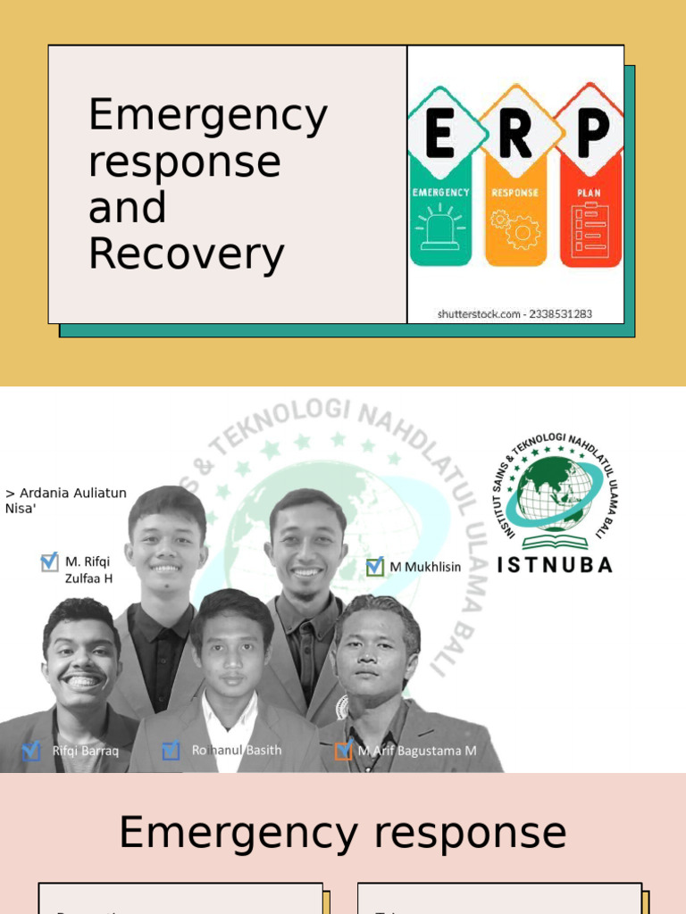 Emergency Response and Recovery | PDF