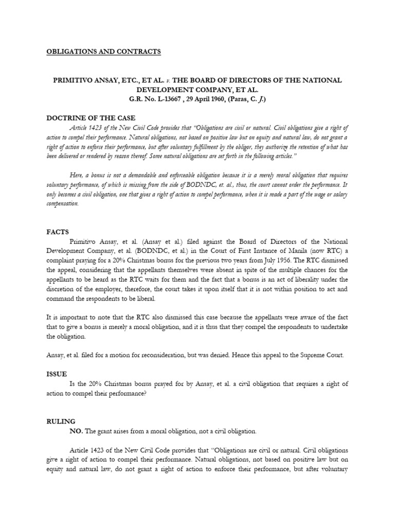 Oblicon Cases 1-15 Digests | PDF | Supreme Court Of The United States ...