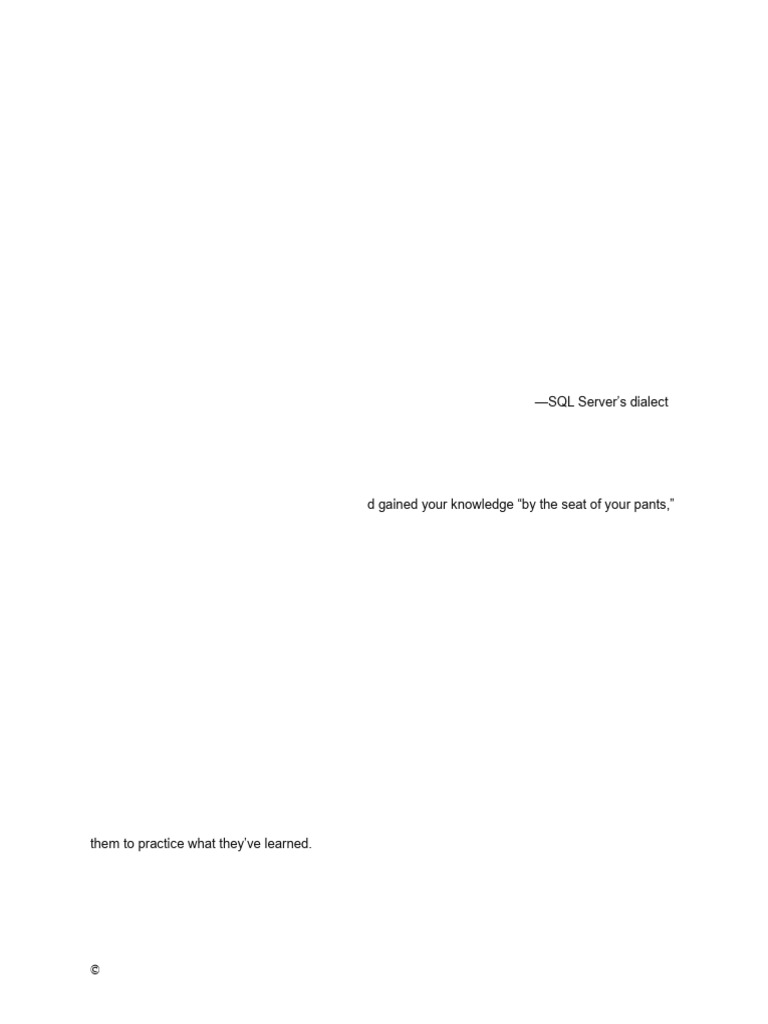 T-SQL Fundamentals 2022.1 Outline | PDF | Sql | Microsoft Sql Server