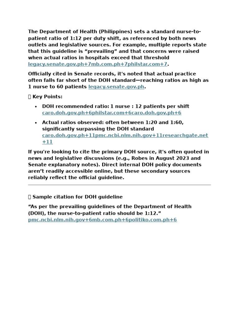 Doh Nurse Pat Ratio | PDF