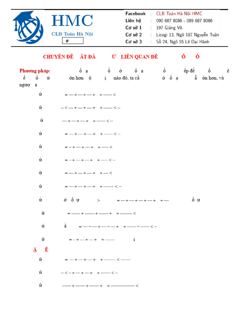 Buoi 32 Chuyen de Bat Dang Thuc Liên Quan Phan So Buoi 2 | PDF