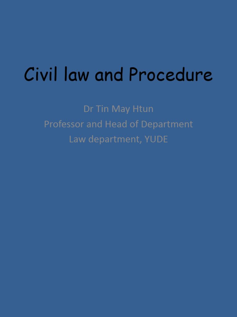 Overview of Civil Law Procedures | PDF | Lawsuit | Judgment (Law)