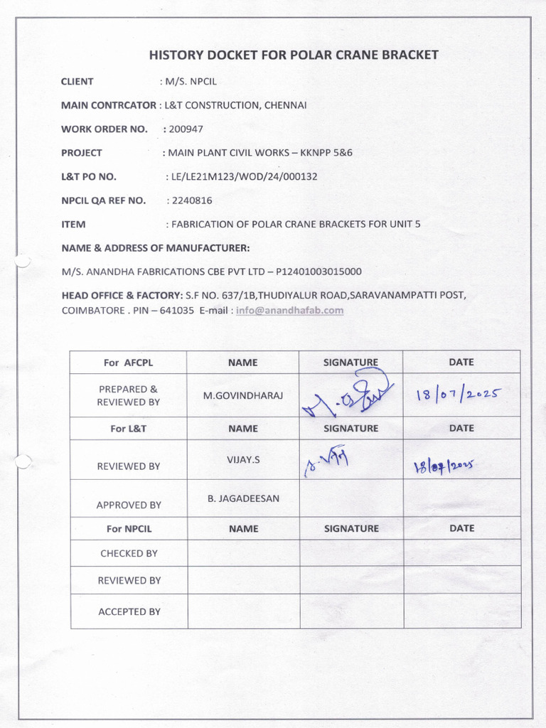 History Docket For PCB | PDF